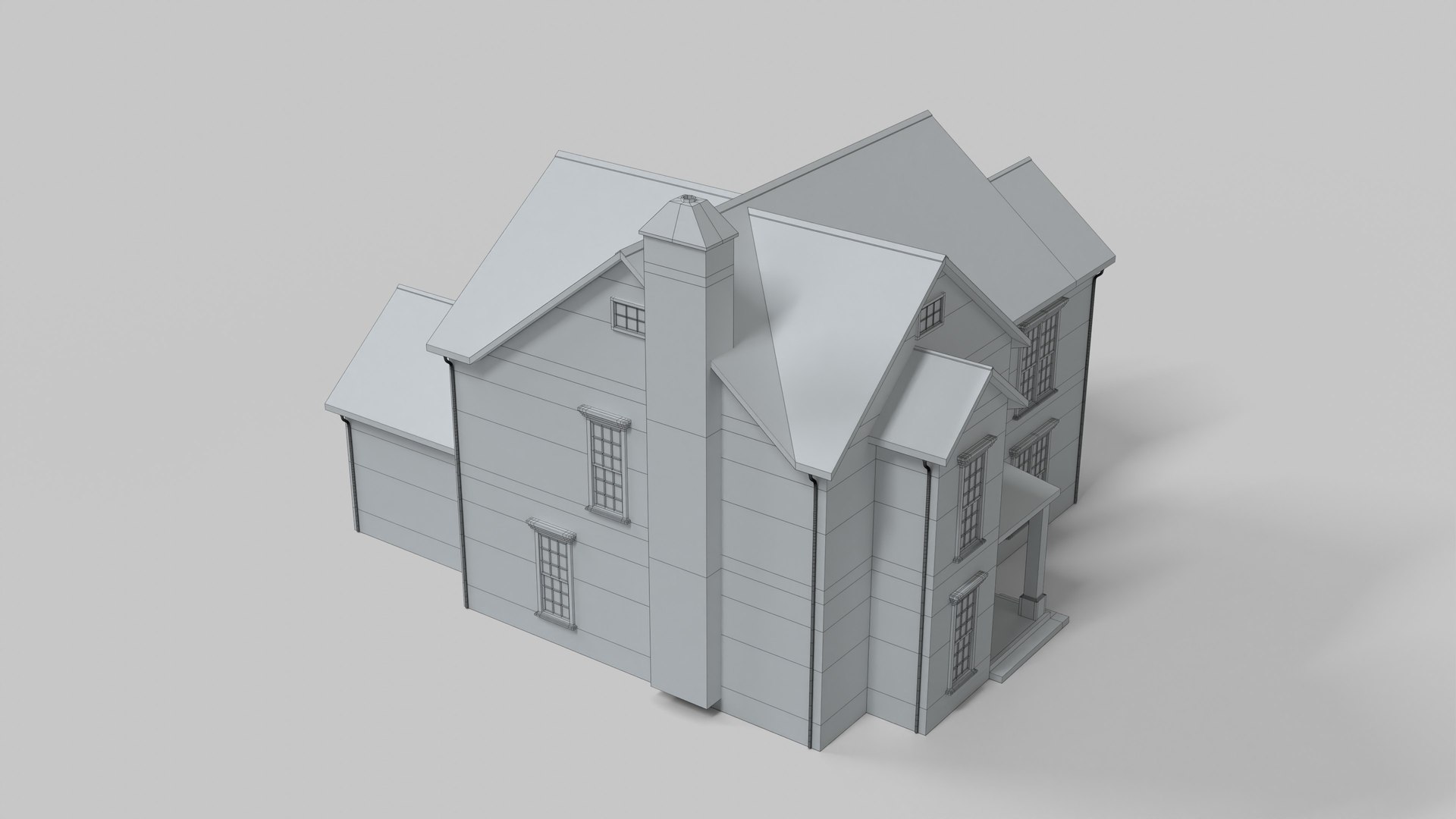 Neighborhood House 02T1 3D Model - TurboSquid 2212040