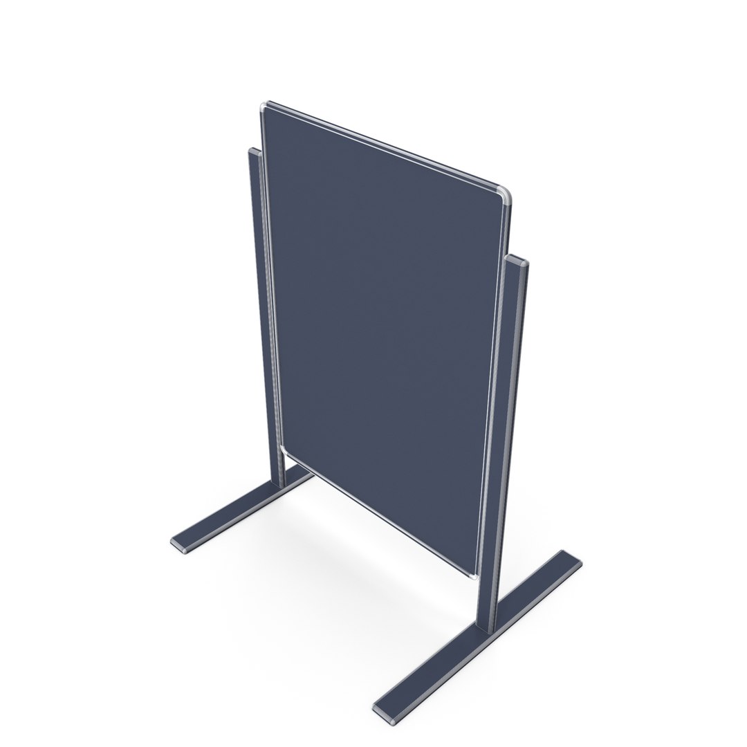 3D Model Double-Sided Metal Sign For Restaurant Menus Ground Mounted ...