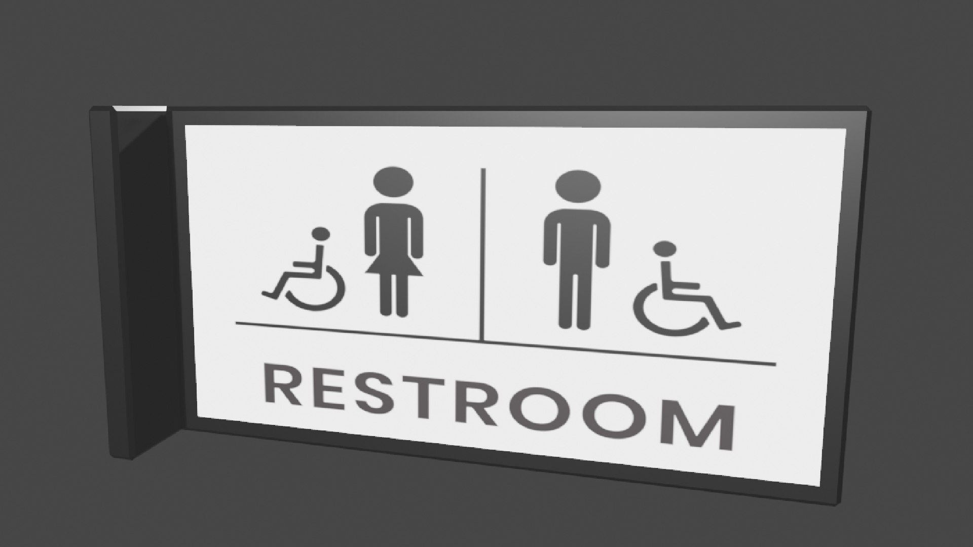 3D Restroom Sign Low Poly Model - TurboSquid 2117165