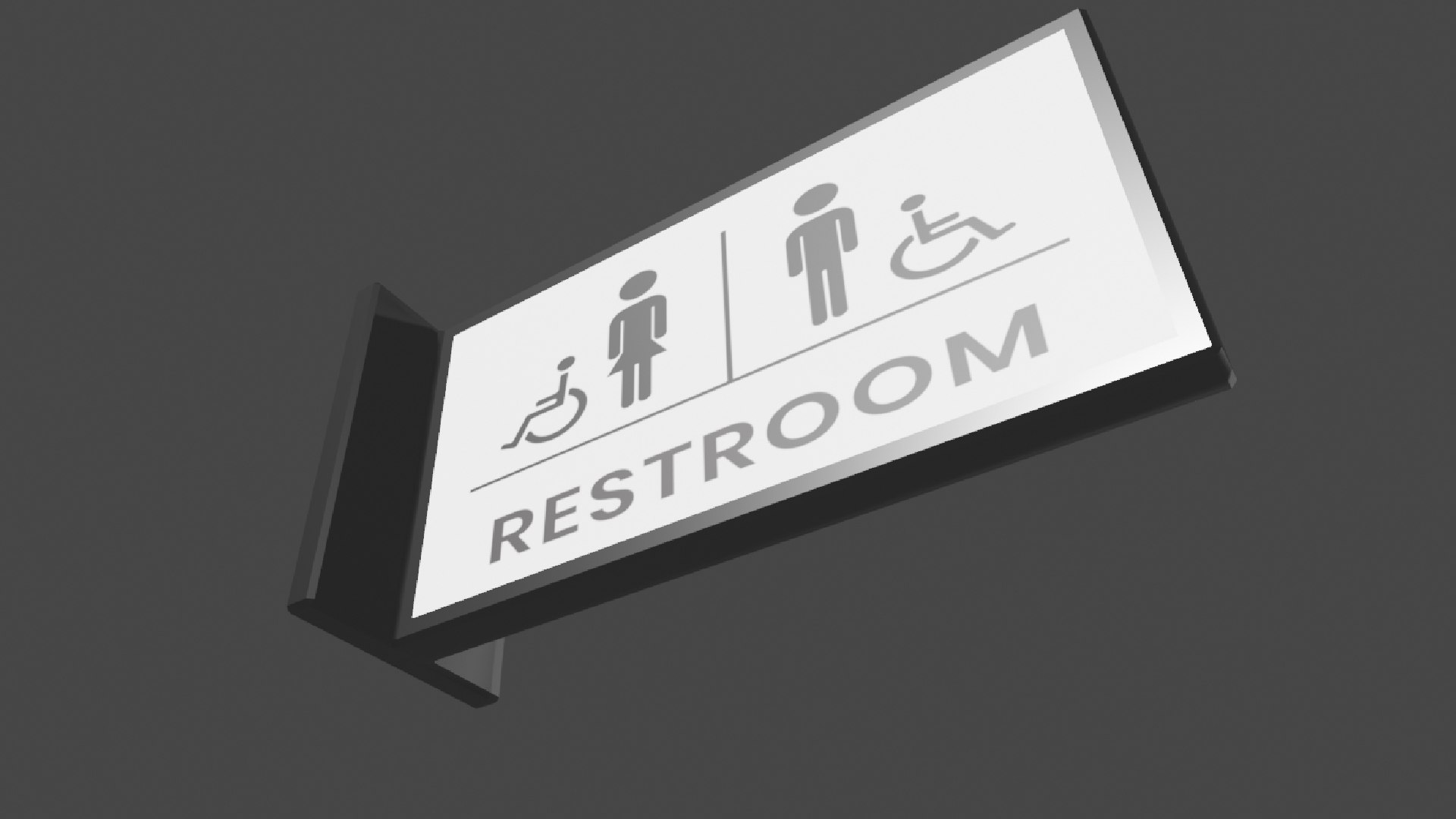 3D Restroom Sign Low Poly Model - TurboSquid 2117165