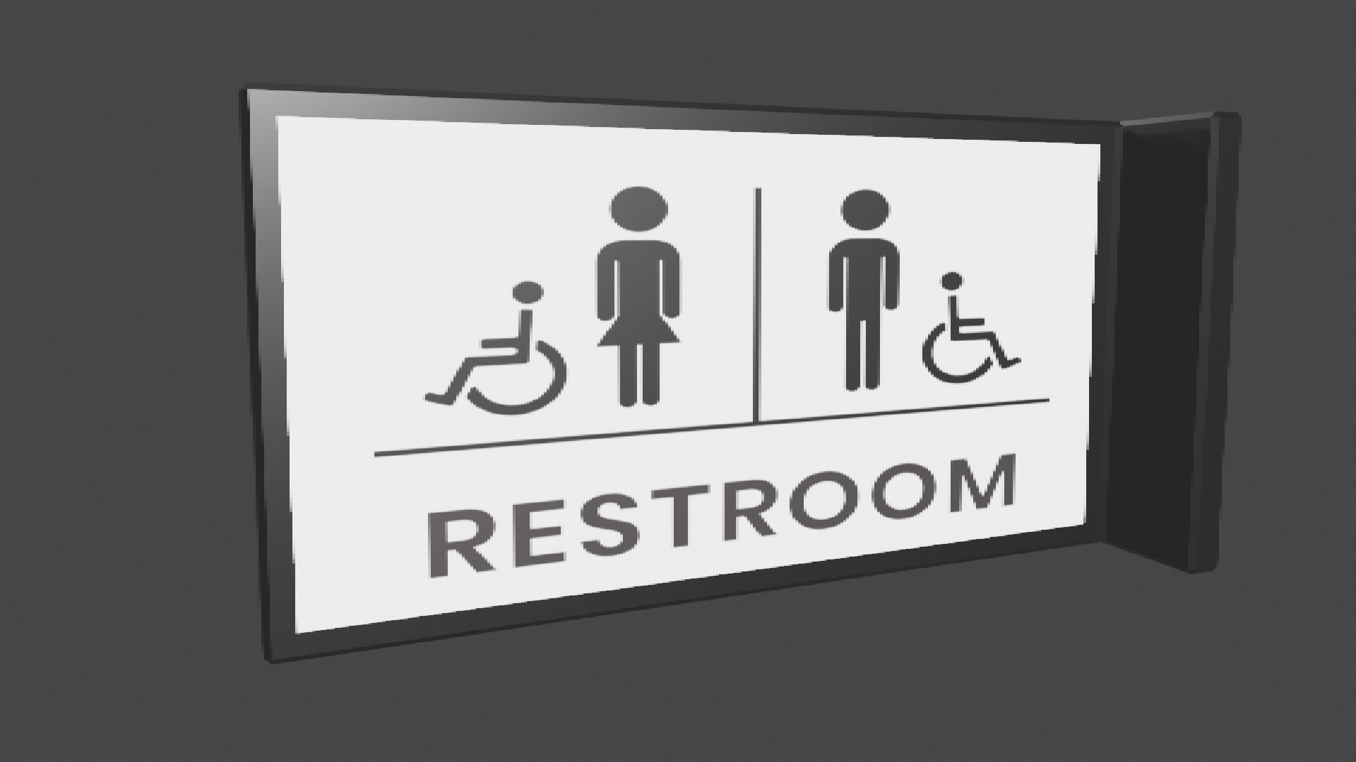 3D Restroom Sign Low Poly Model - TurboSquid 2117165