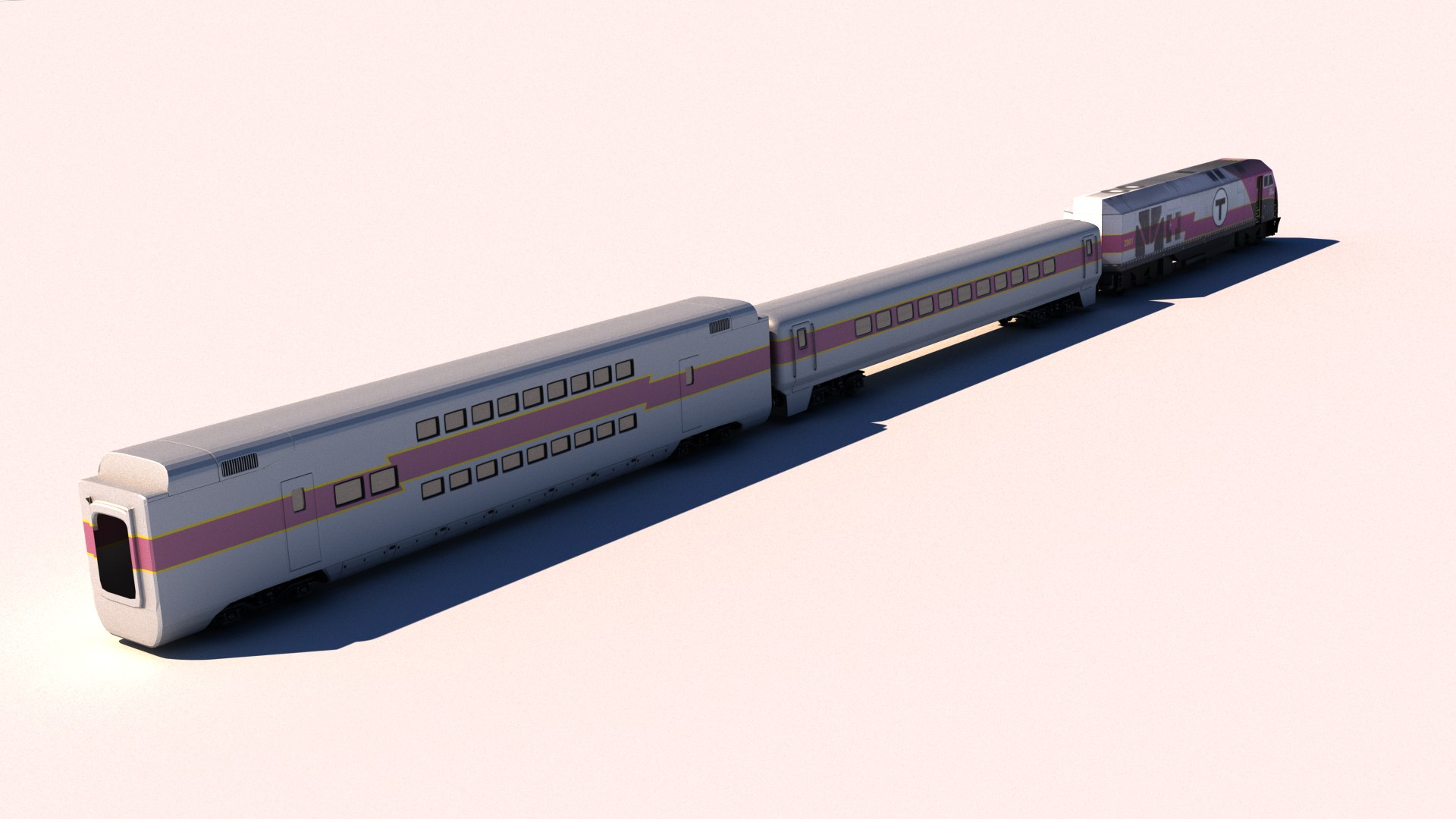 Mbta Train Hsp46 3D - TurboSquid 1438425