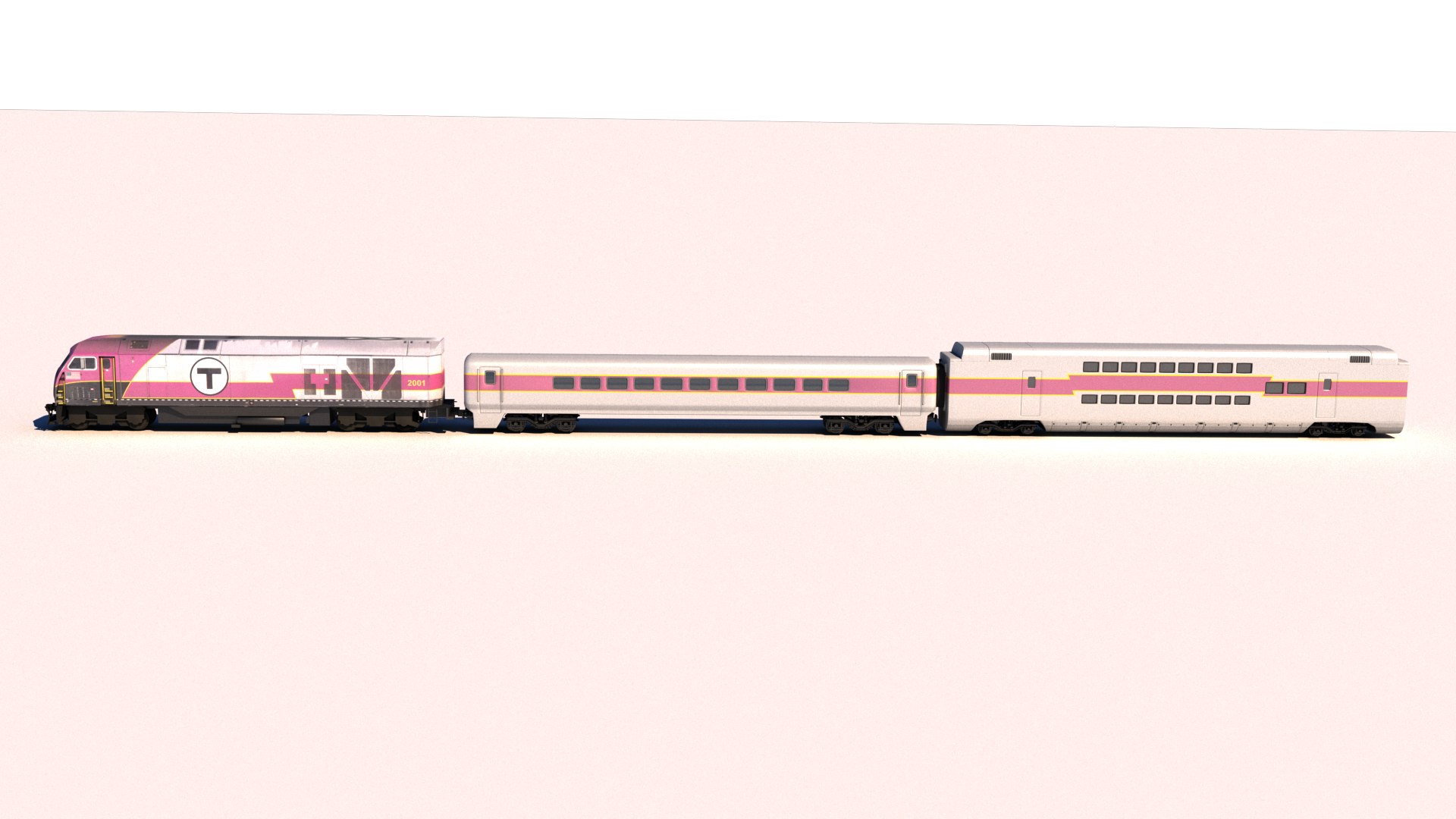 Mbta Train Hsp46 3D - TurboSquid 1438425