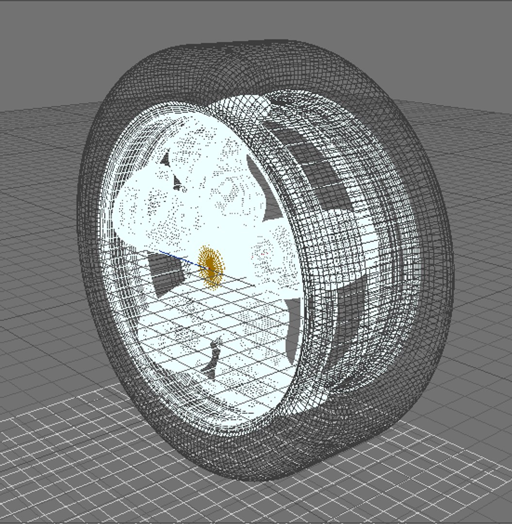 3d Model Car Tire Tyre Rim