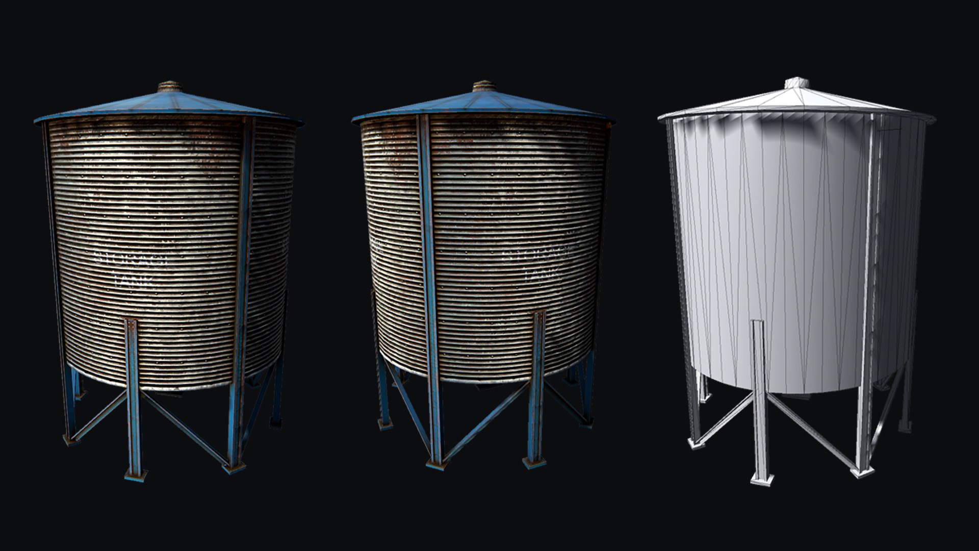 3D Storage Tank Industrial Cylinder Low-poly 3D Model Type02 Model ...