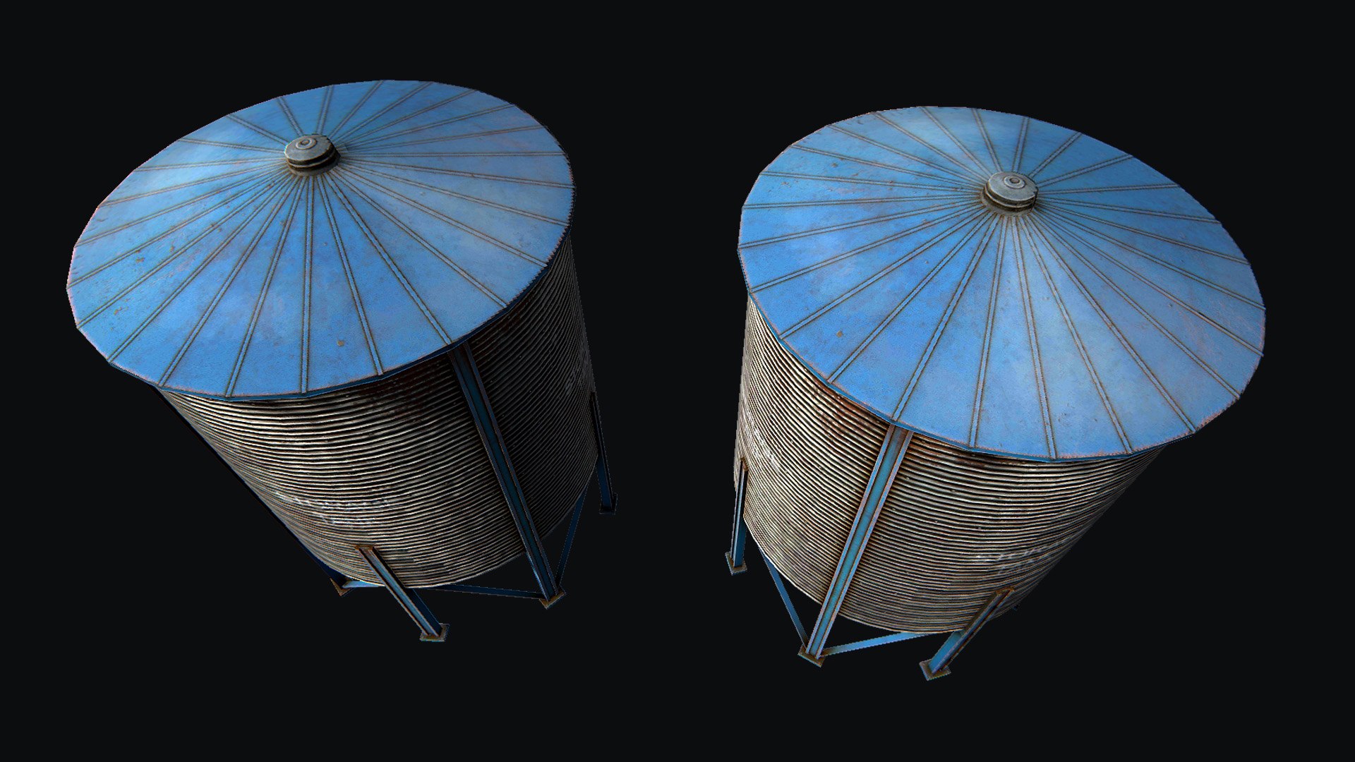 3D Storage Tank Industrial Cylinder Low-poly 3D Model Type02 Model ...