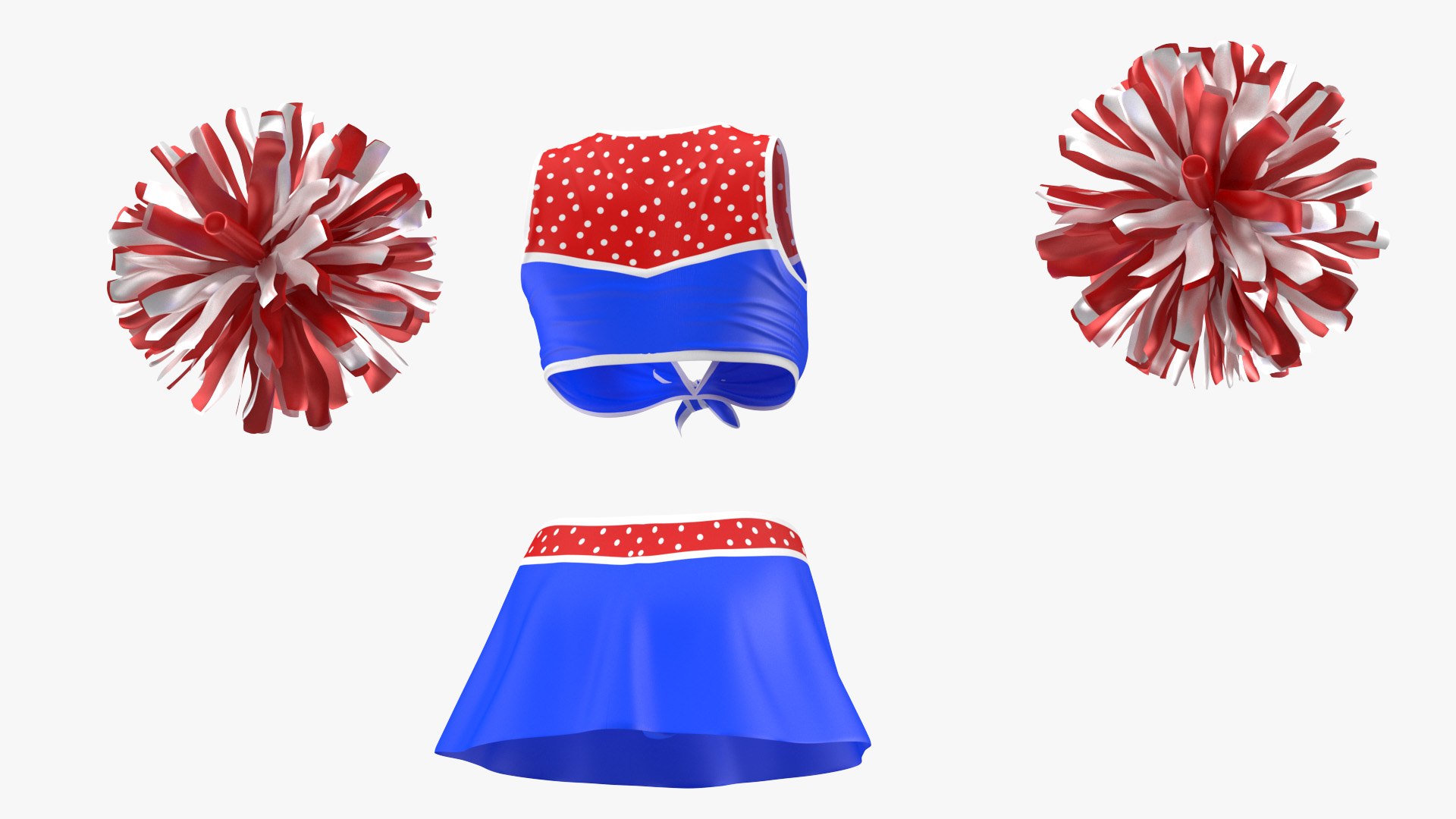 3D Cheerleader Outfit Set model - TurboSquid 1738452