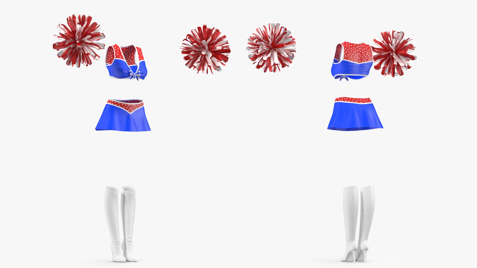 3D Cheerleader Outfit Set Model - TurboSquid 1738452