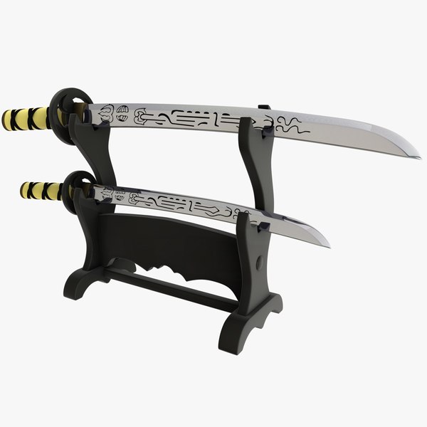 c4d samurai sword ornament