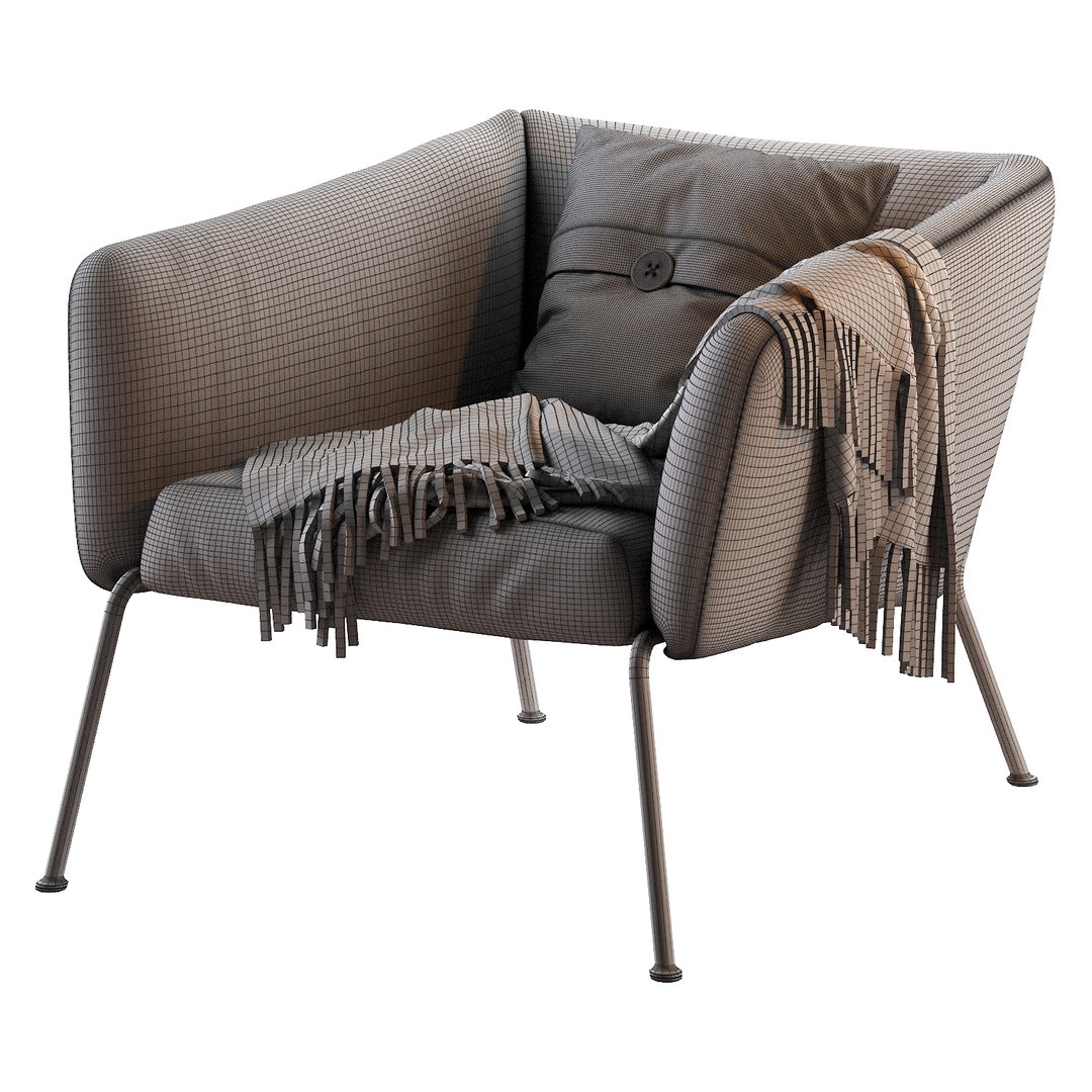 3D Model Nikos Low Armchair - TurboSquid 1779773