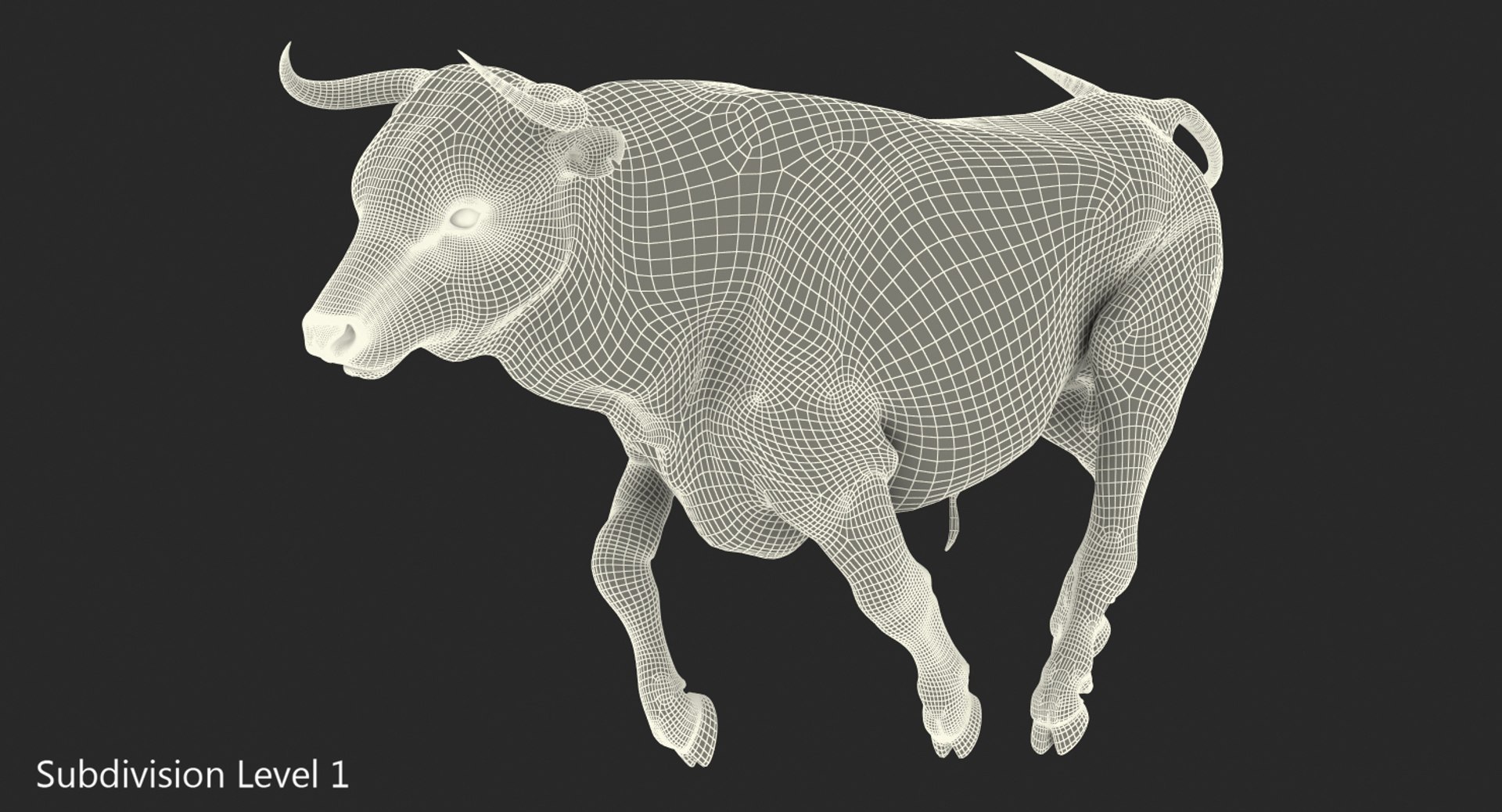 3D Bull Running Pose Fur - TurboSquid 1223728