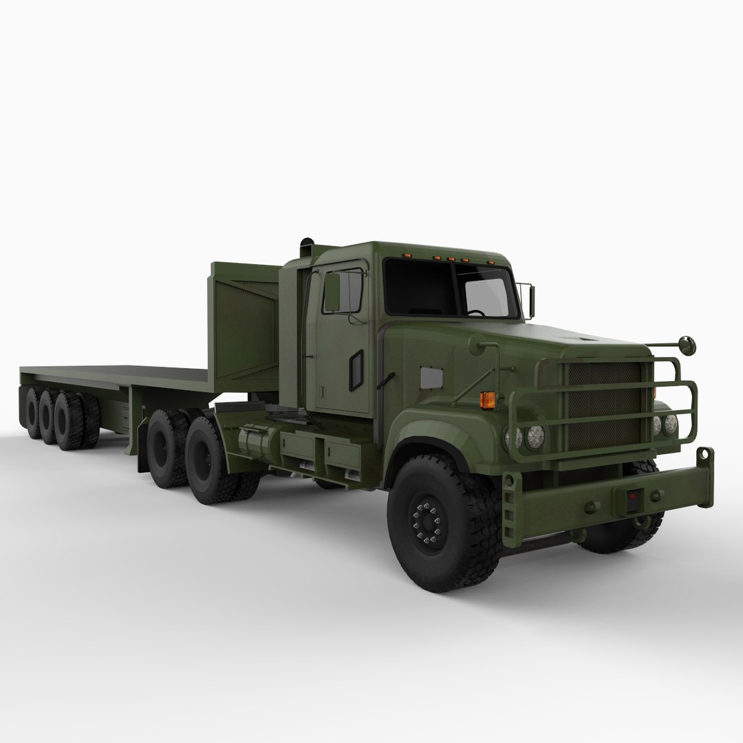 3d M915a5 Truck Flatbed