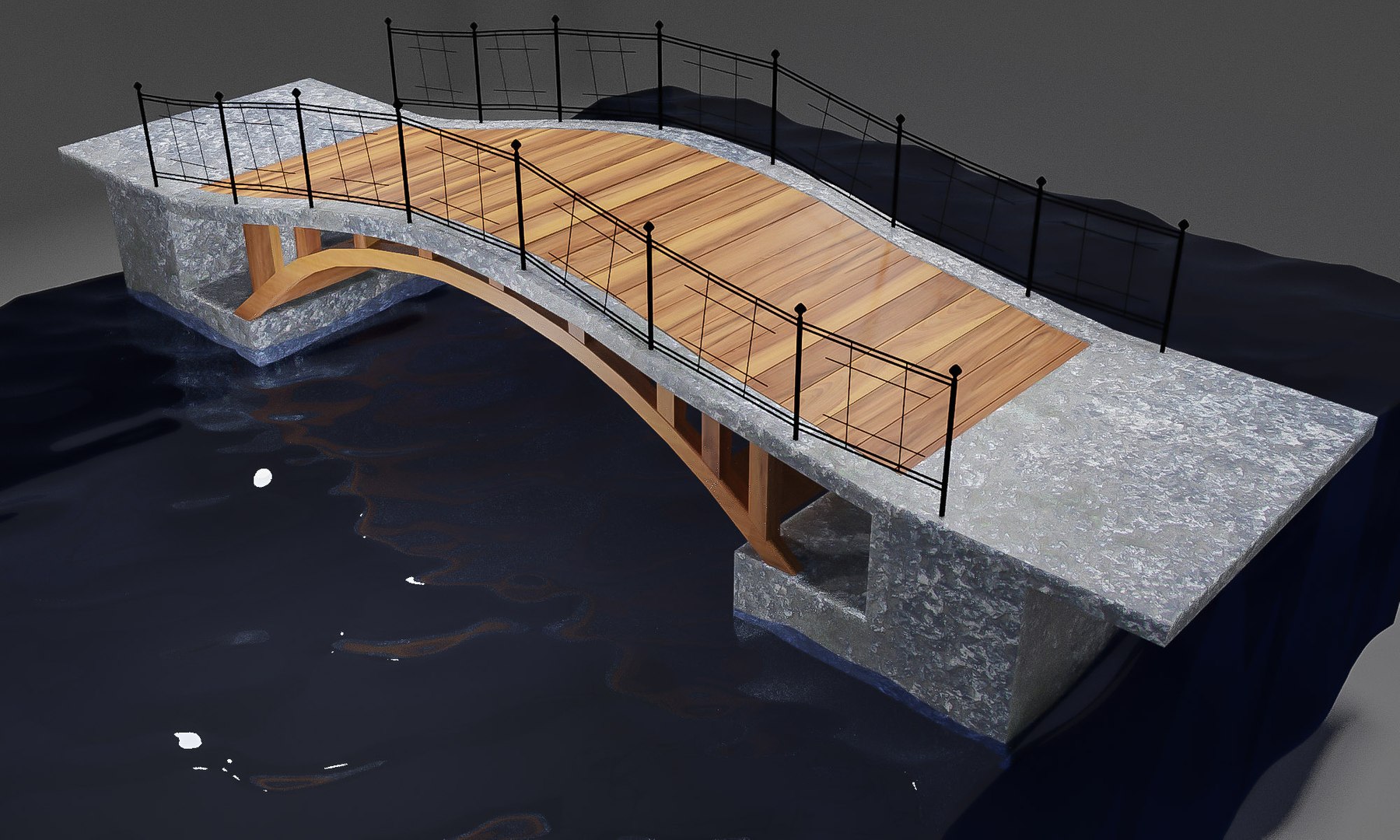 3D Bridge Footbridge Structures - TurboSquid 1379759