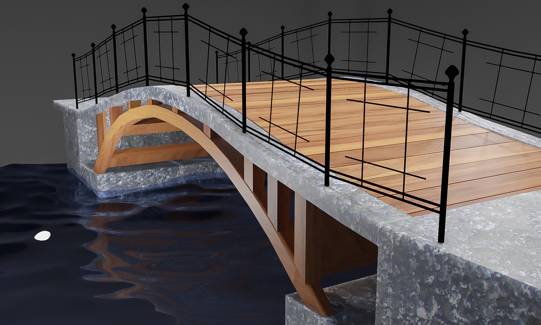 3D Bridge Footbridge Structures - TurboSquid 1379759