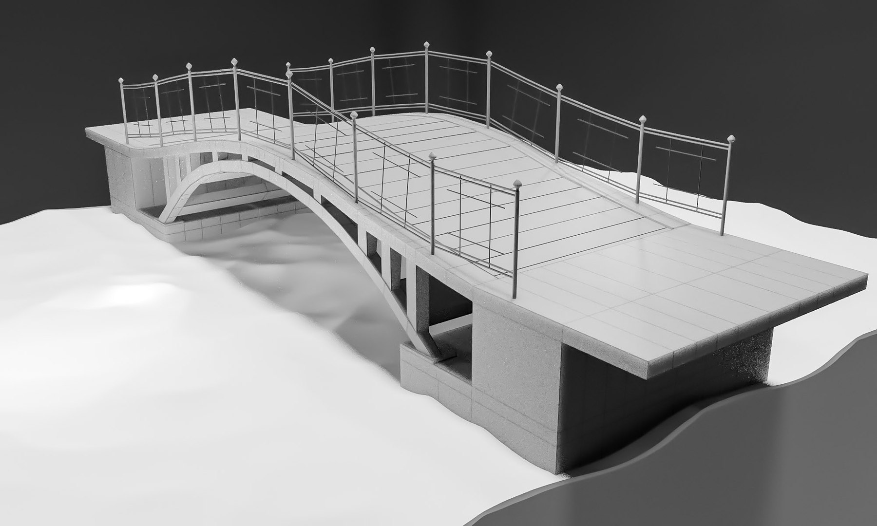 3D Bridge Footbridge Structures - TurboSquid 1379759