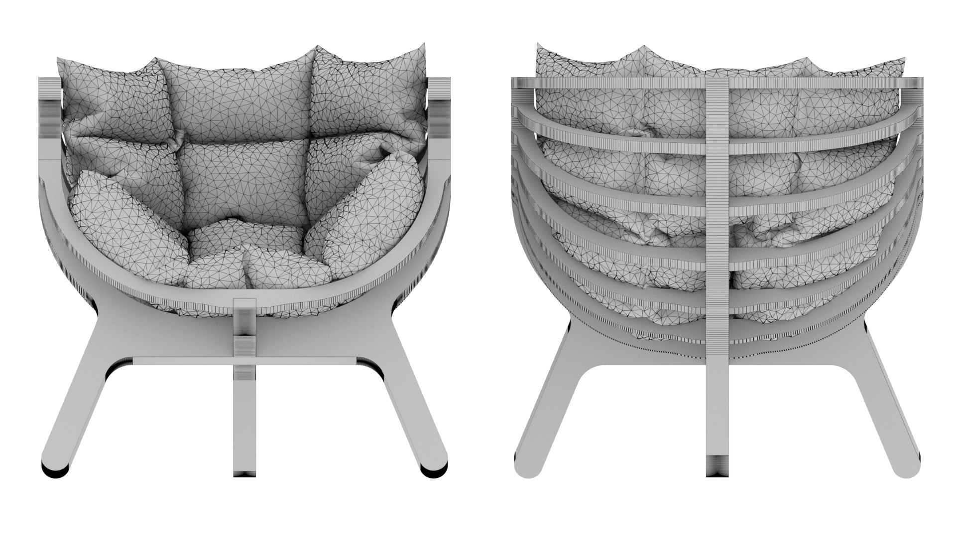 Parametric Chair On Three Legs Model - TurboSquid 1716404