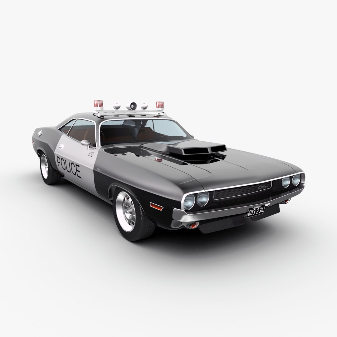 dodge challenger police 3d max