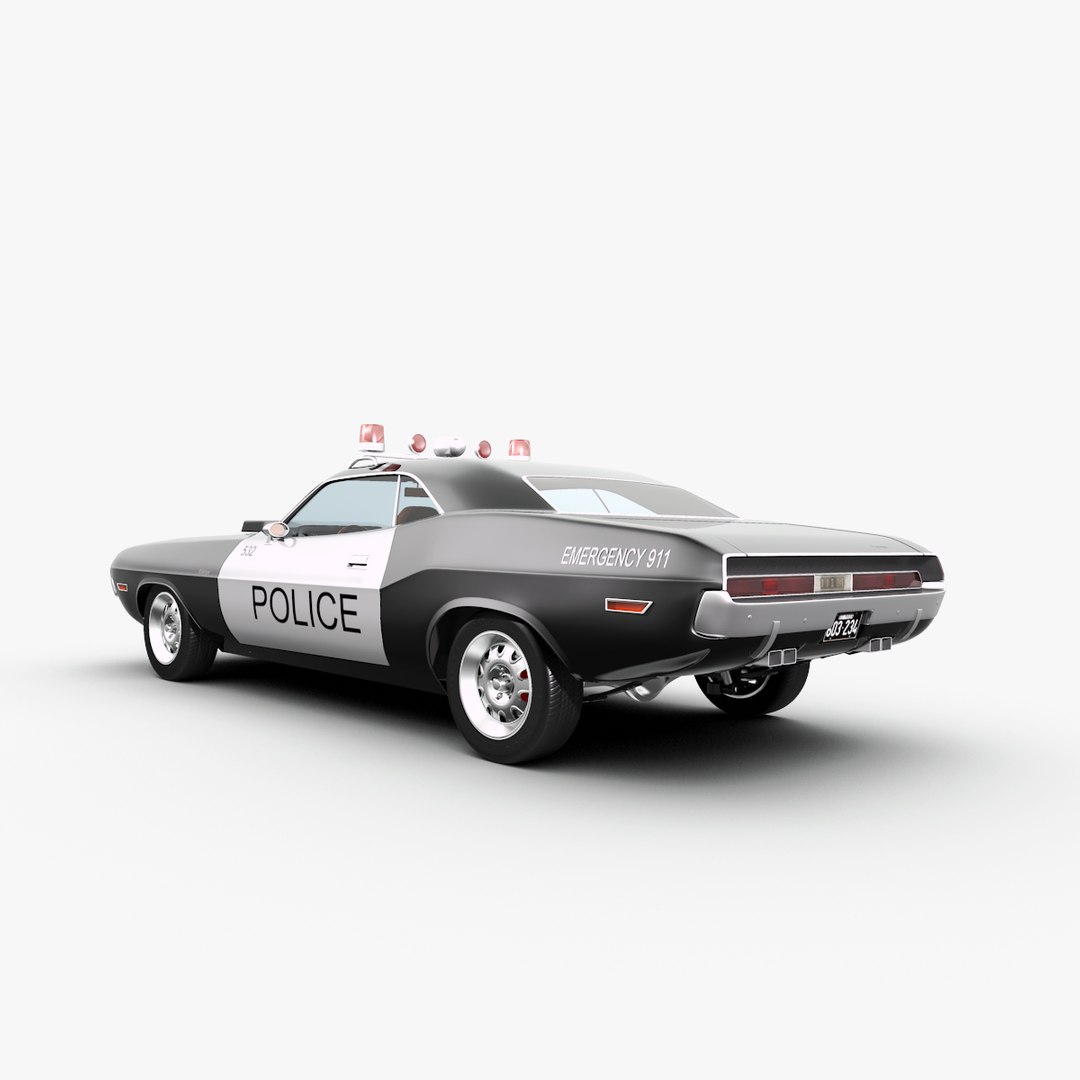 dodge challenger police 3d max
