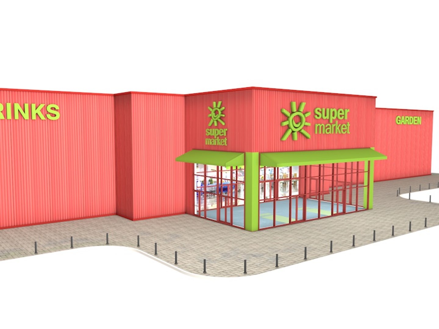 3d Model Of Supermarket Store