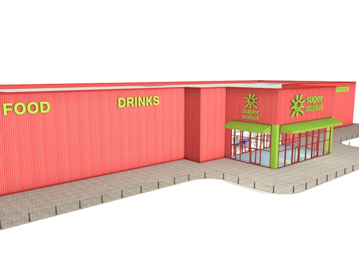 3d Model Of Supermarket Store