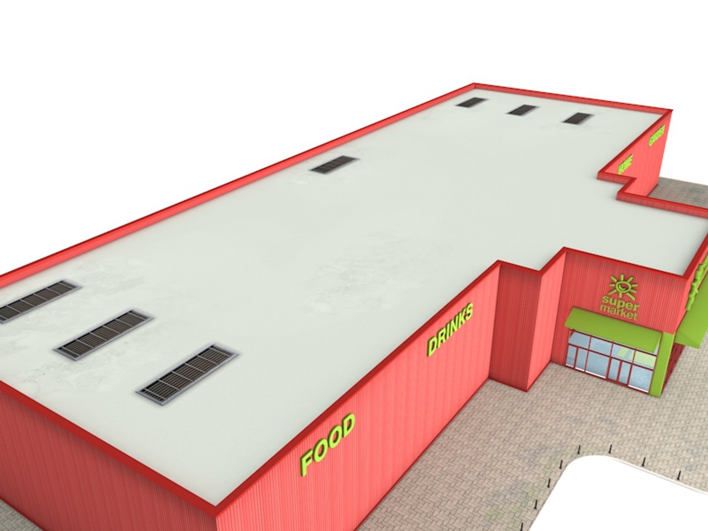 3d Model Of Supermarket Store