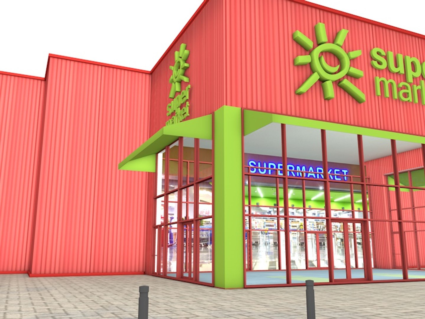 3d Model Of Supermarket Store