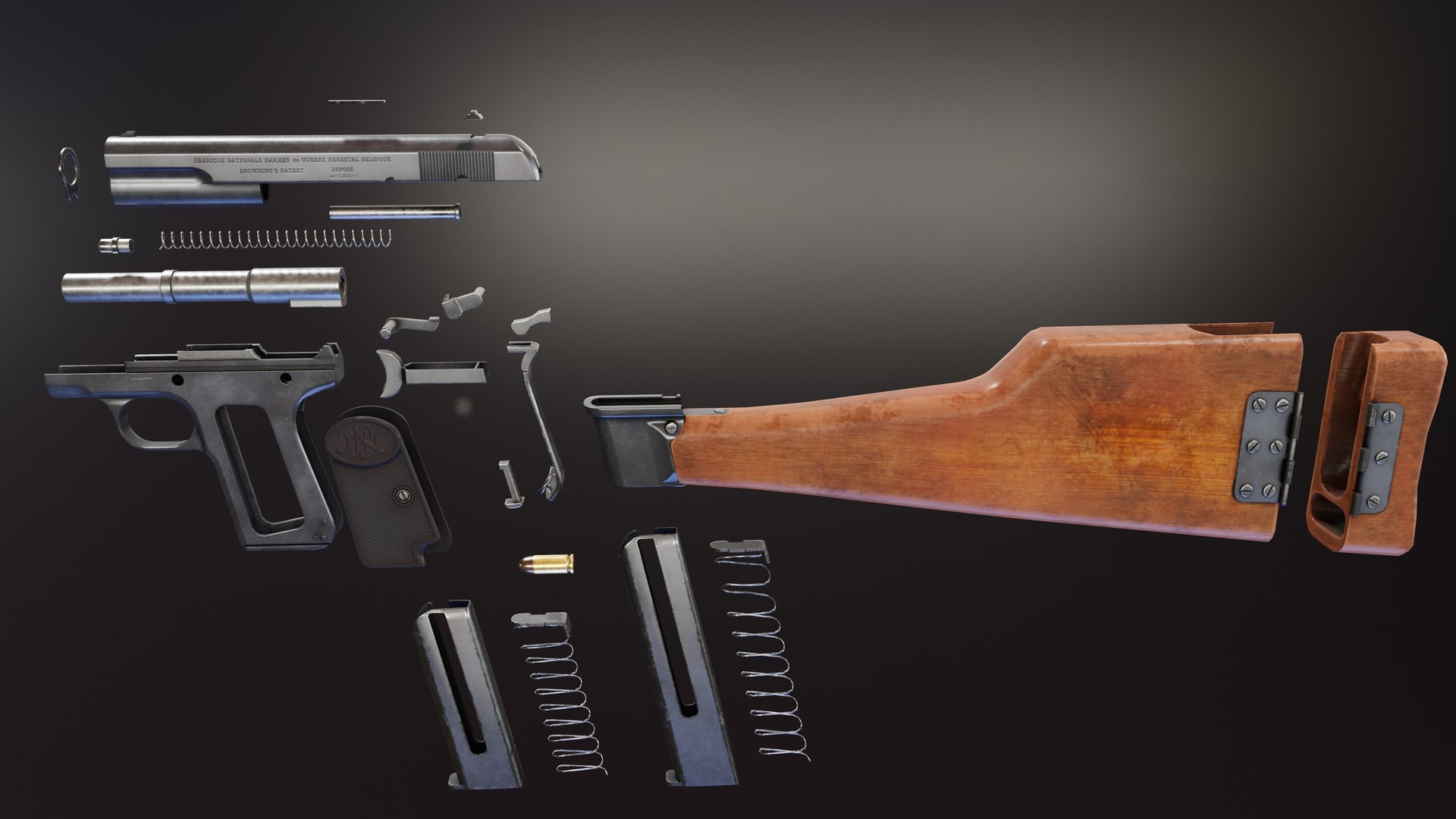 FN Model 1903 3D Model - TurboSquid 2129229