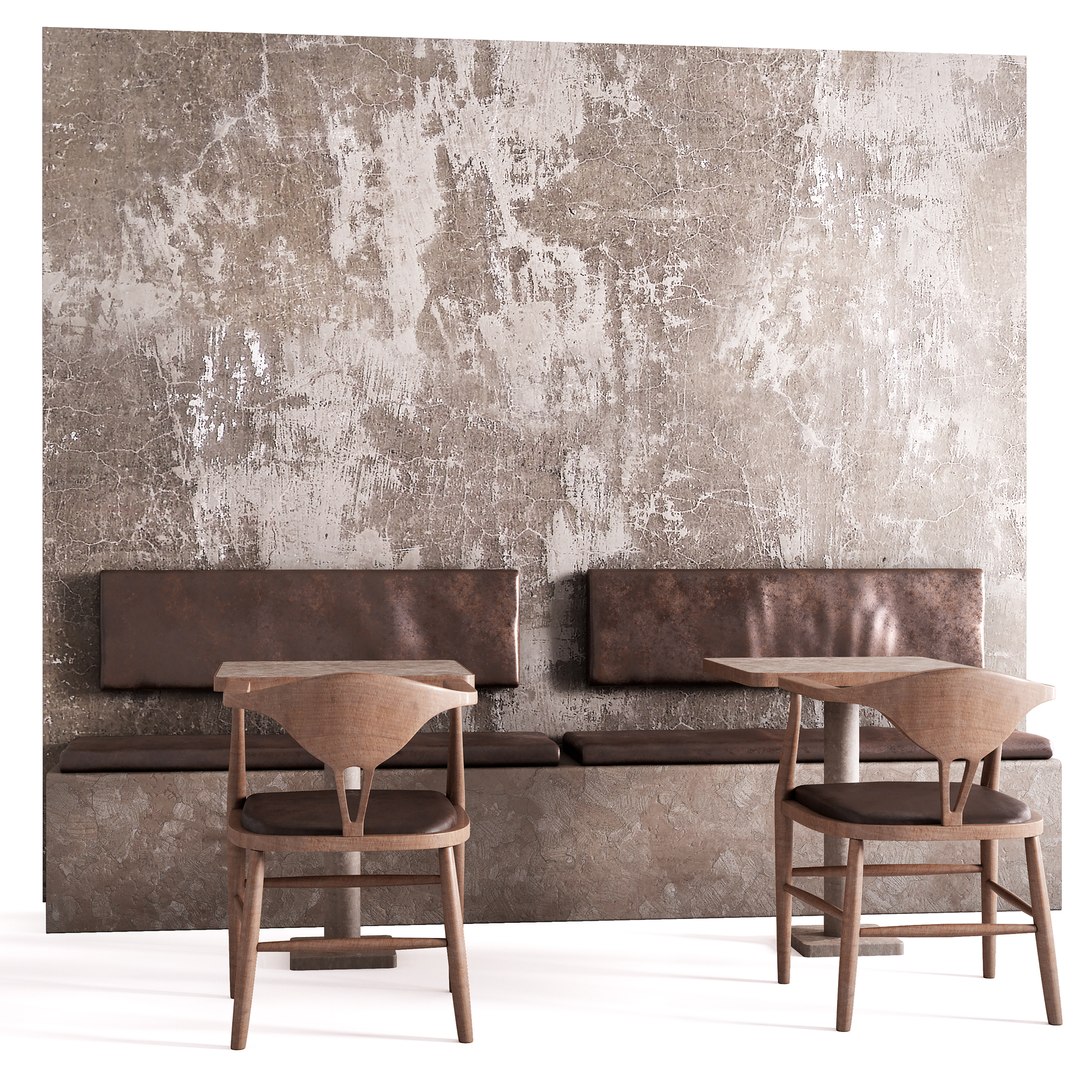 3D Cafe Seating Area Model - TurboSquid 2340628