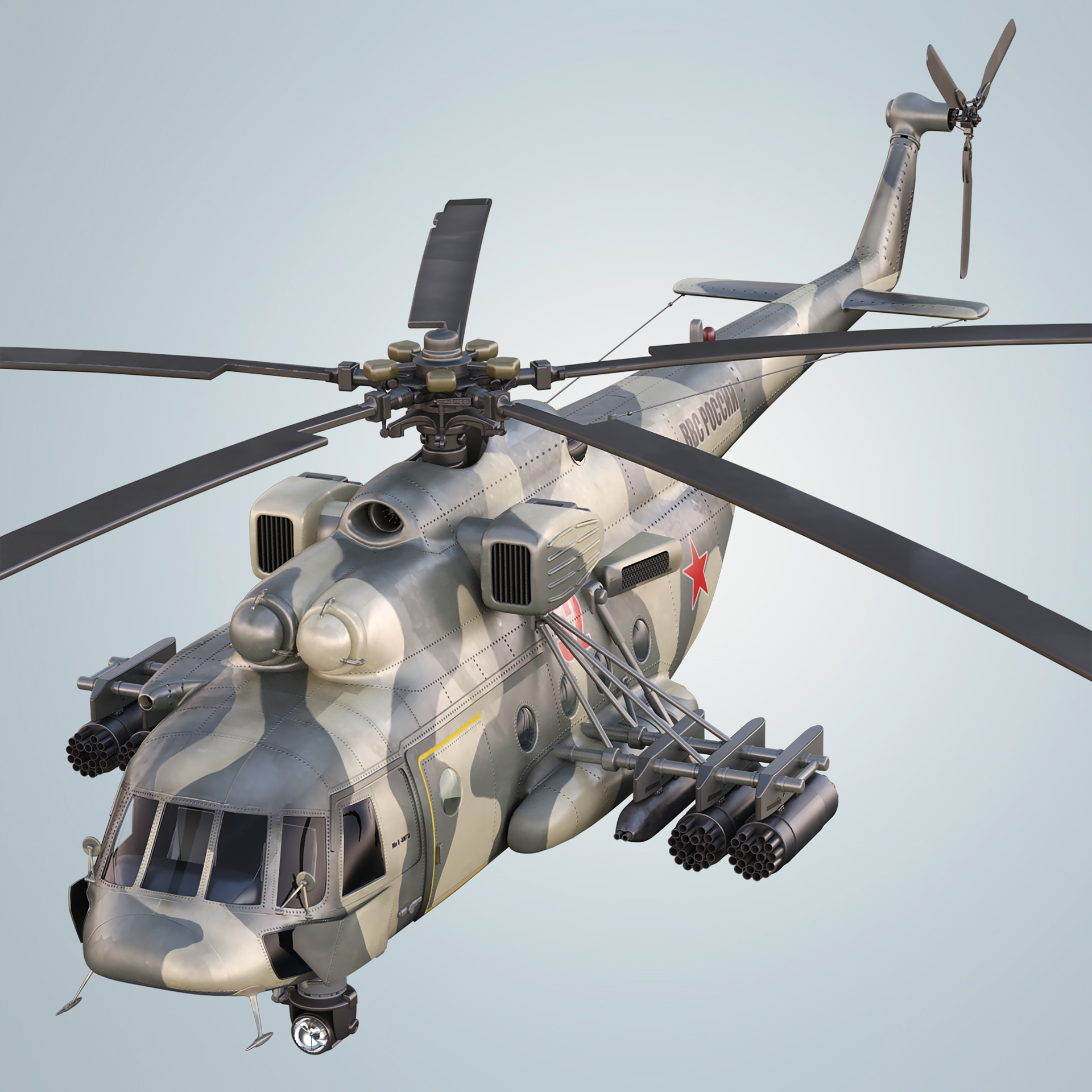 terminator helicopter mi-8 3d model