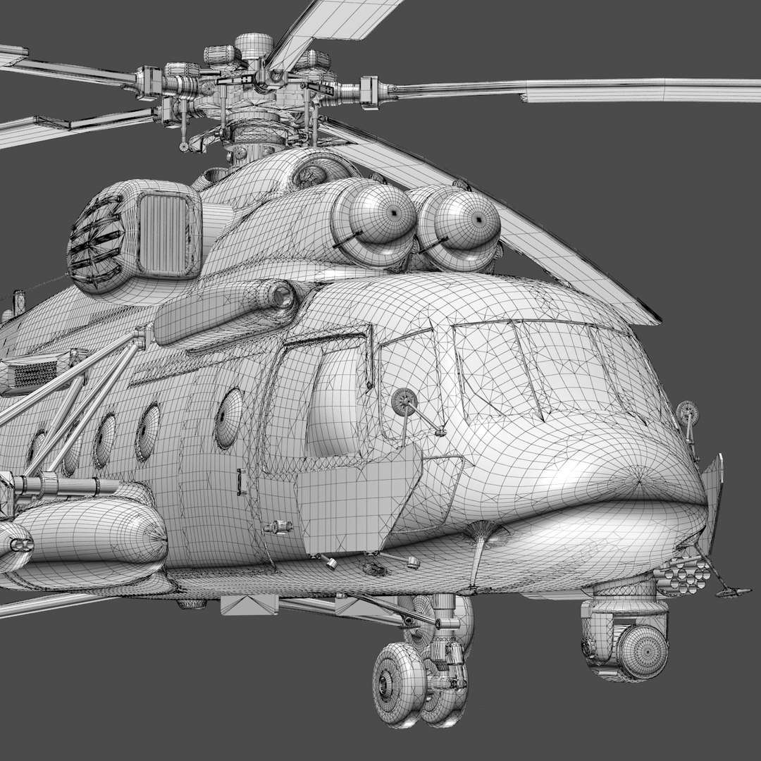 Terminator Helicopter Mi-8 3d Model