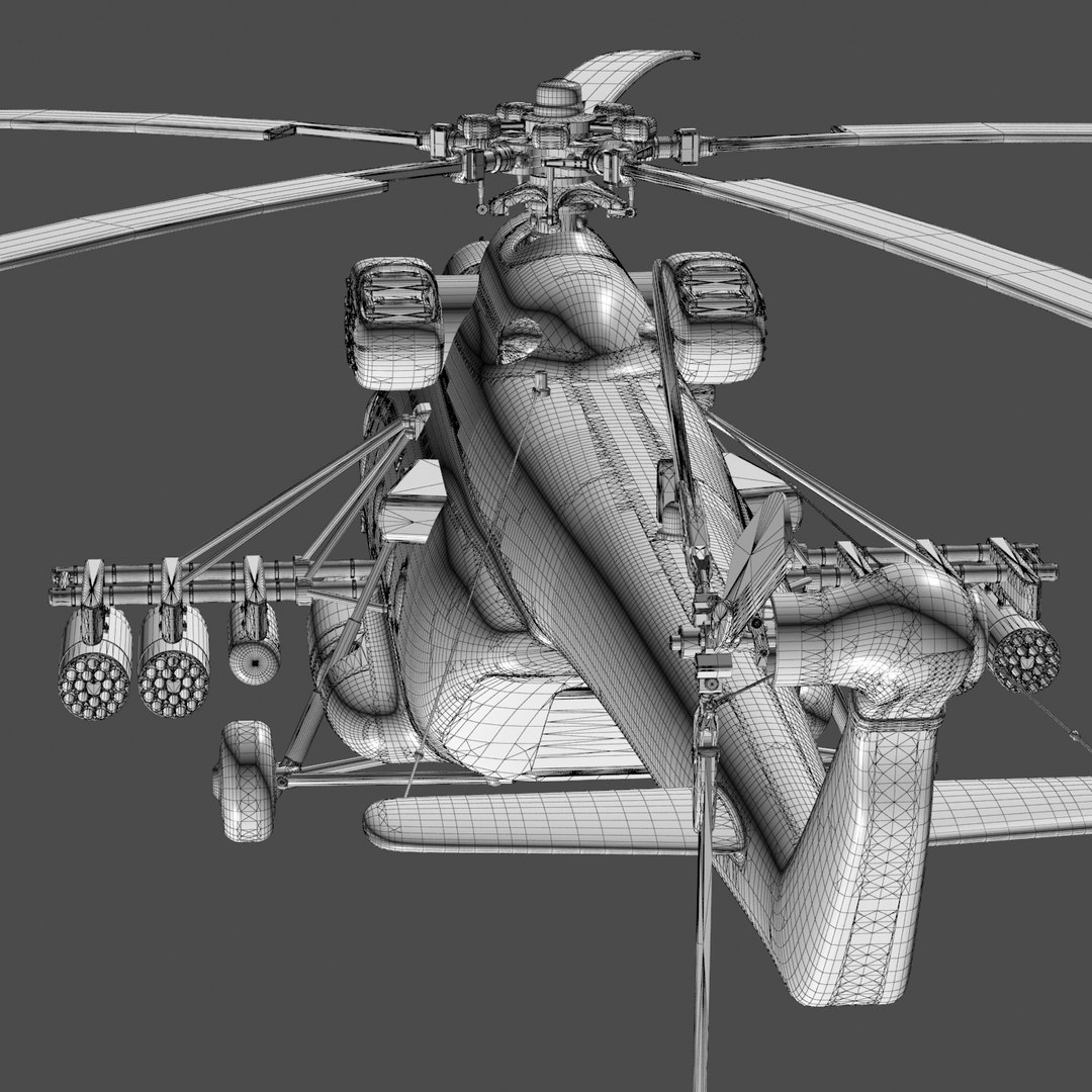 Terminator Helicopter Mi-8 3d Model