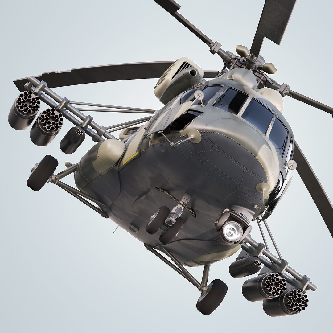 Terminator Helicopter Mi-8 3d Model