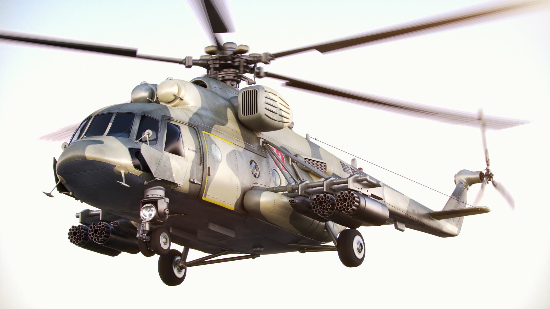 Terminator Helicopter Mi-8 3d Model
