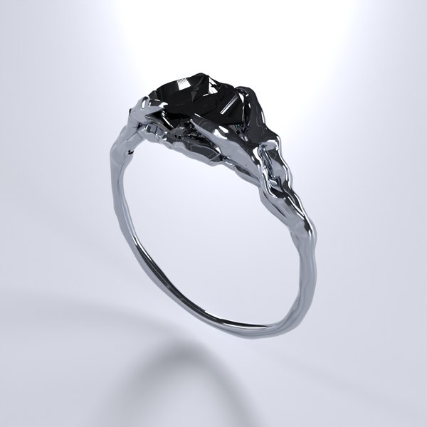 modelo 3d Anillo abstracto con Turmalina Negra - TurboSquid 2257793