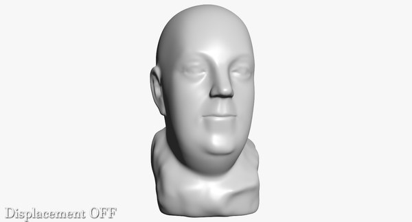 3d model skinny head bust