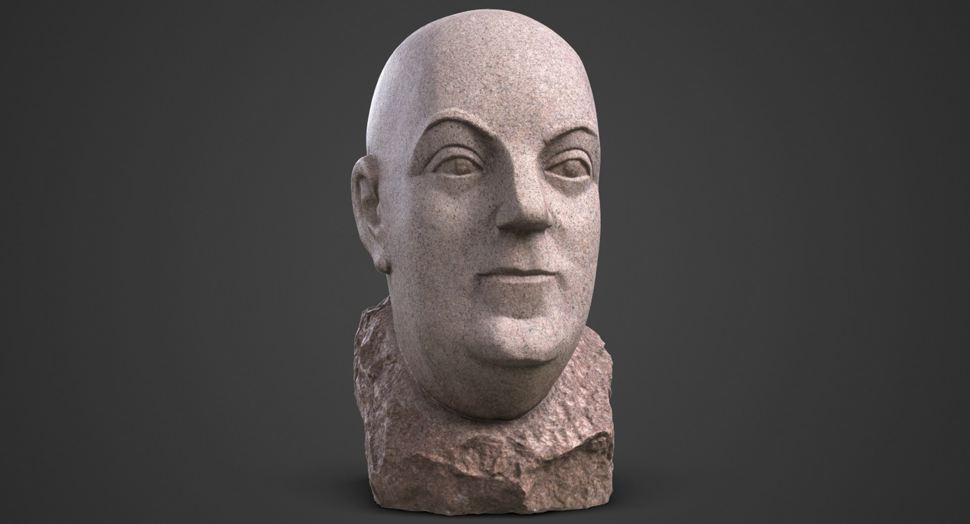 3d model skinny head bust