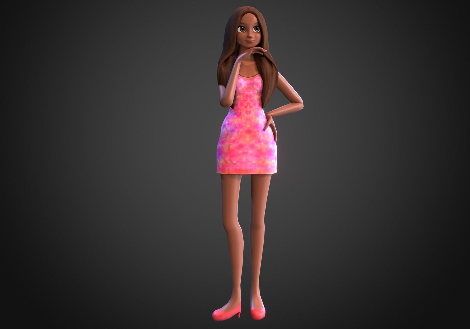 3D Low Poly Pretty Young Girl - TurboSquid 1888425
