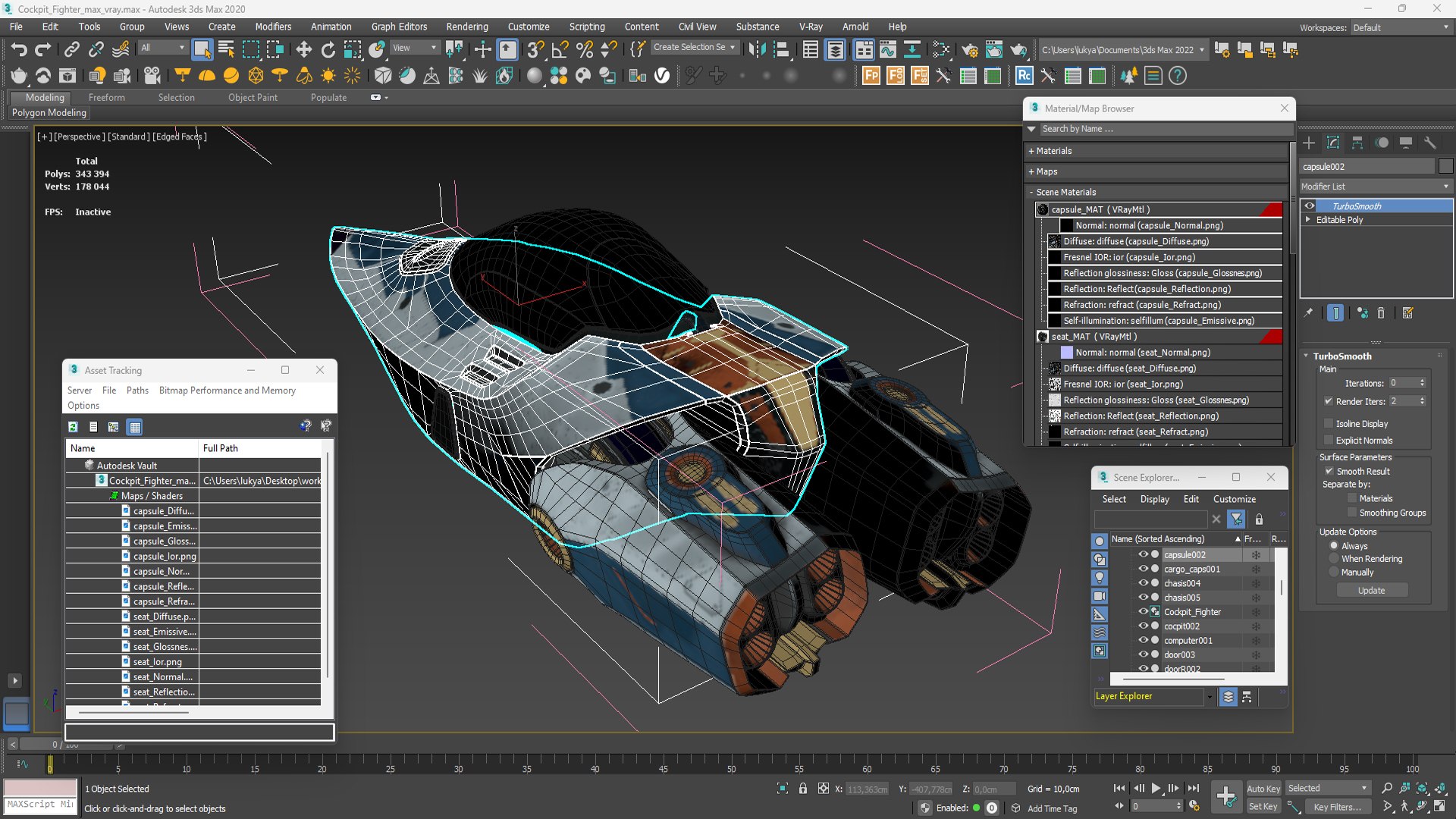 3D Cockpit Fighter - TurboSquid 2283320