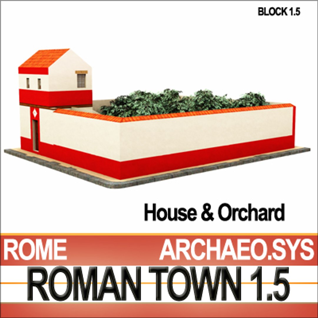 3d Model Ancient Roman House Orchard