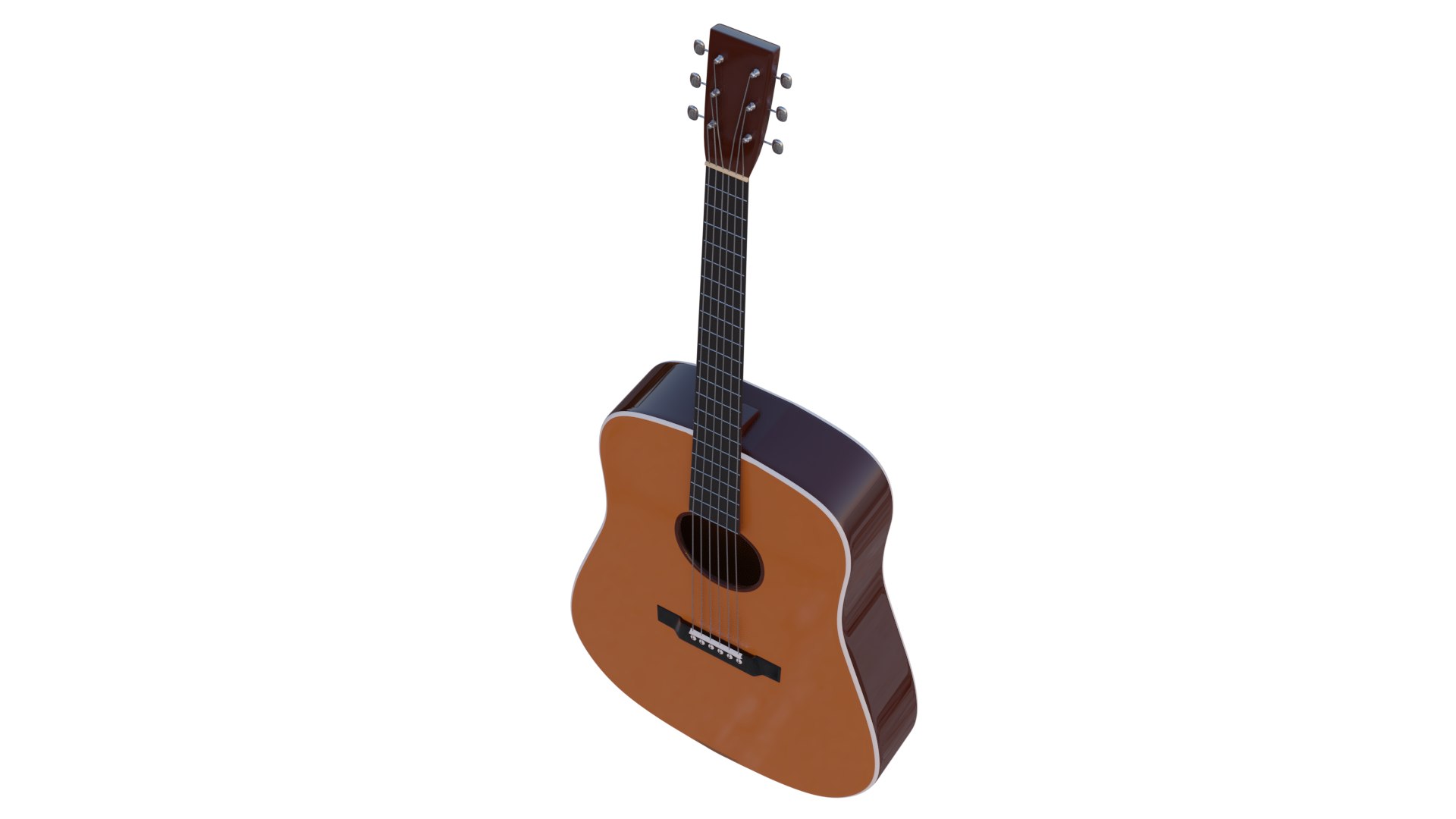 3D Simple Guitar Model - TurboSquid 1749599