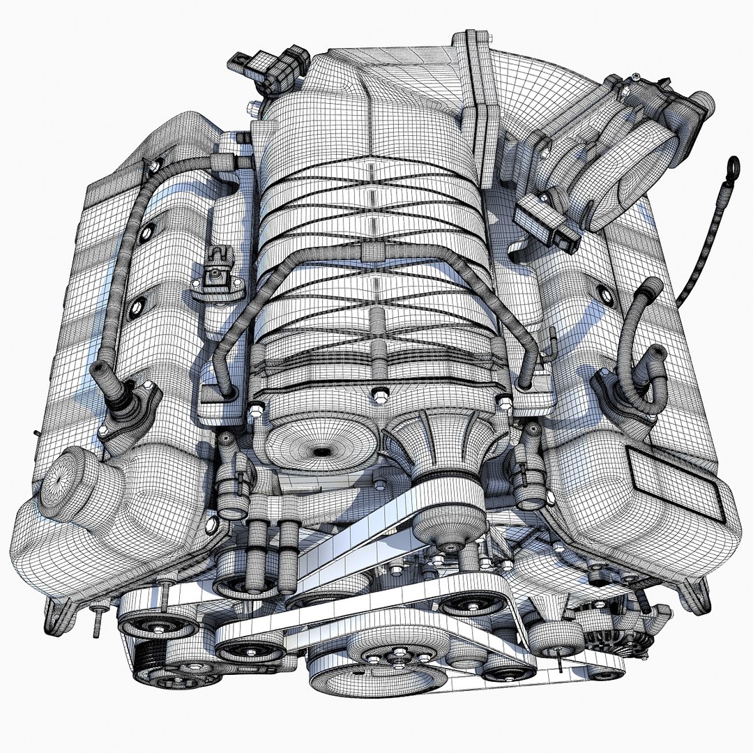 3d Model V8 Engine