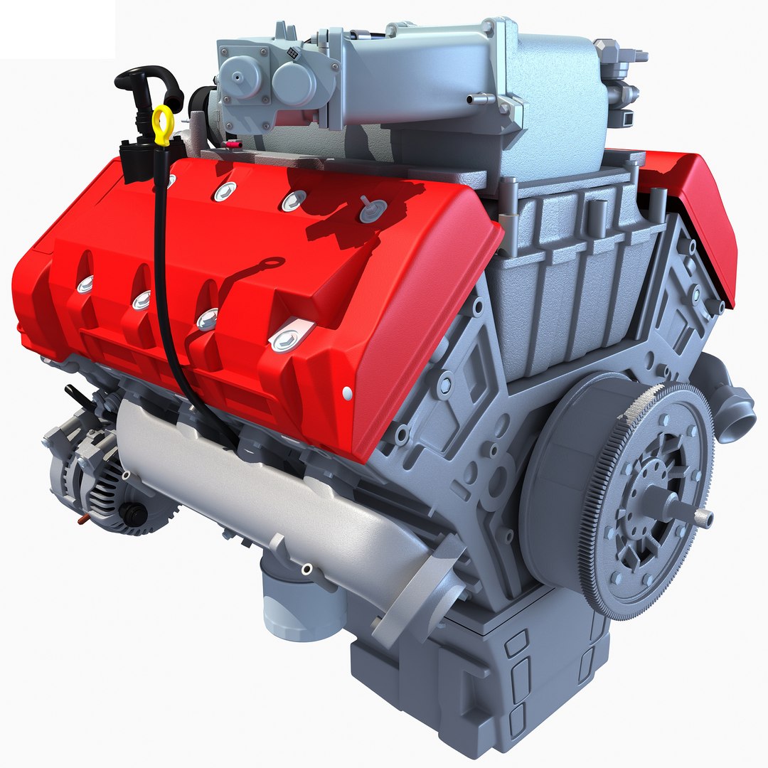 3d Model V8 Engine