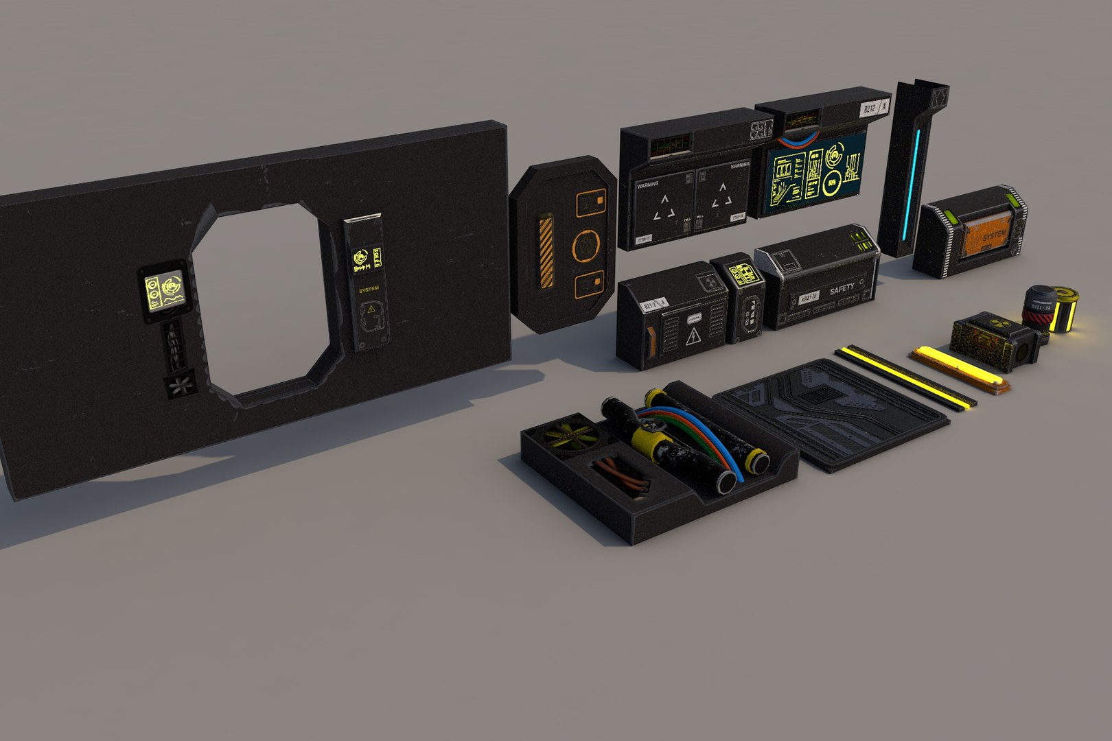 3D Sci Fi Modular Corridor - TurboSquid 2011602