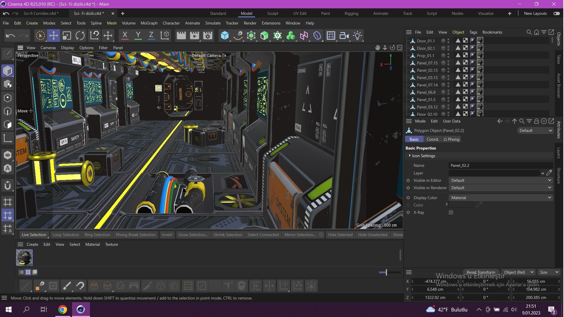 3D Sci Fi Modular Corridor - TurboSquid 2011602