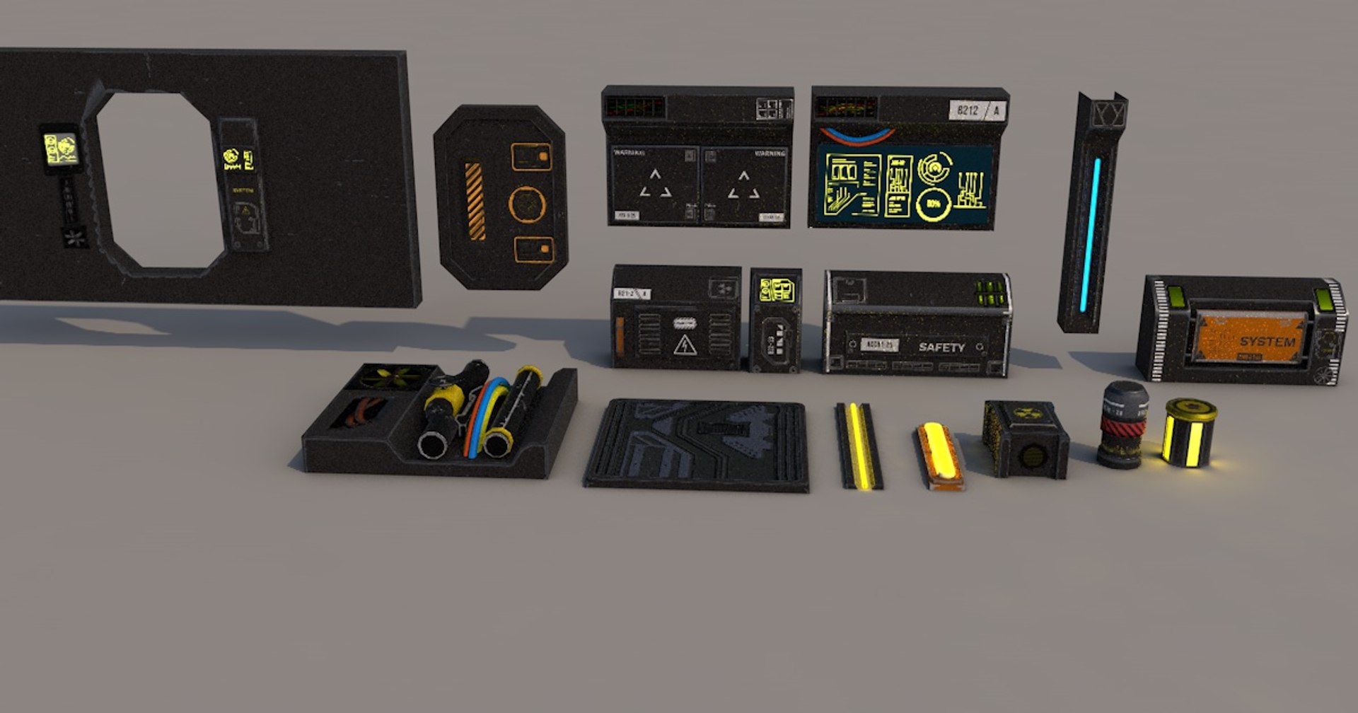 3D Sci Fi Modular Corridor - TurboSquid 2011602