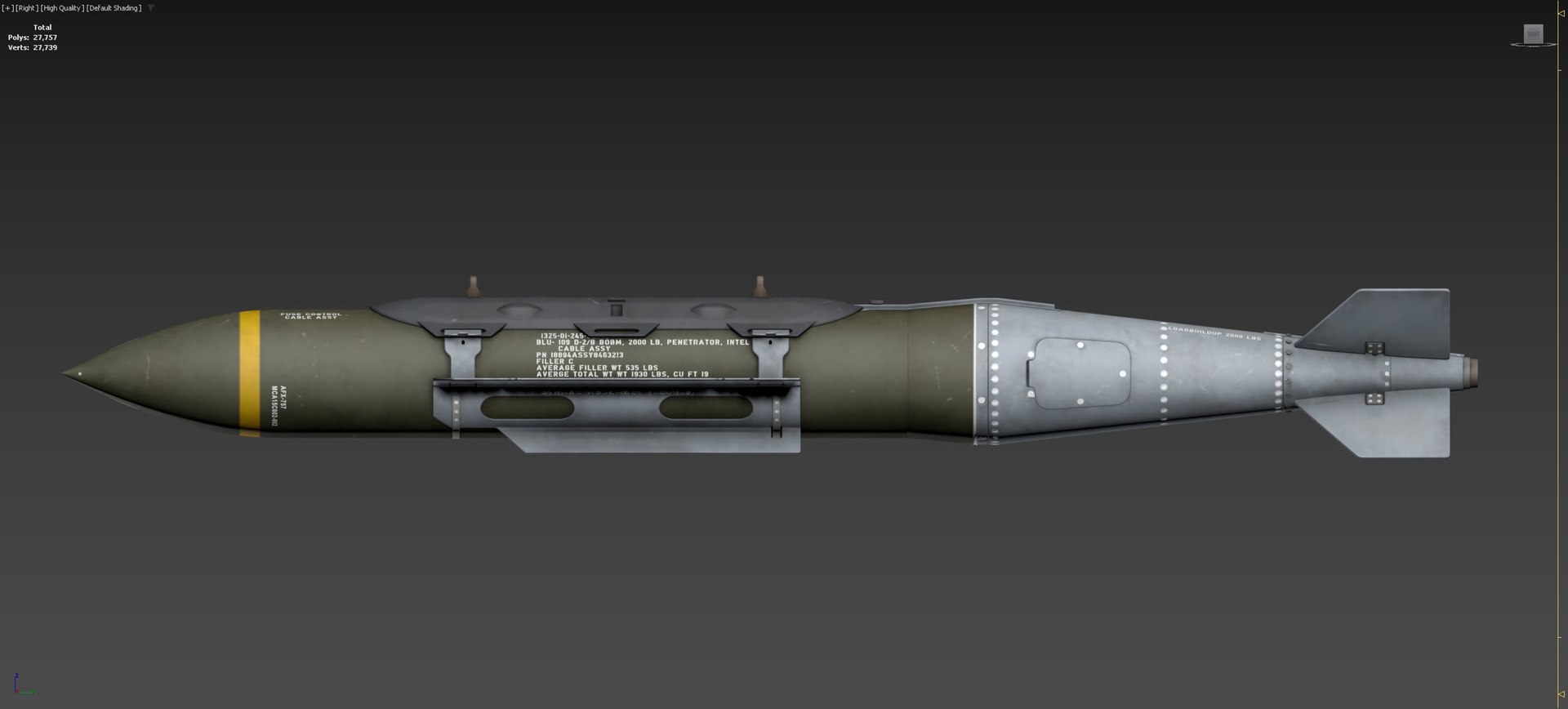 GBU-31v3B JDAM 3D Model - TurboSquid 2294150
