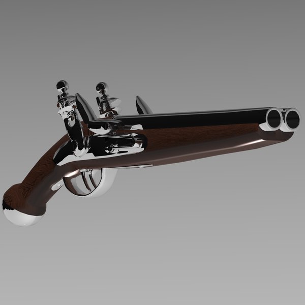 3d double barrel flintlock