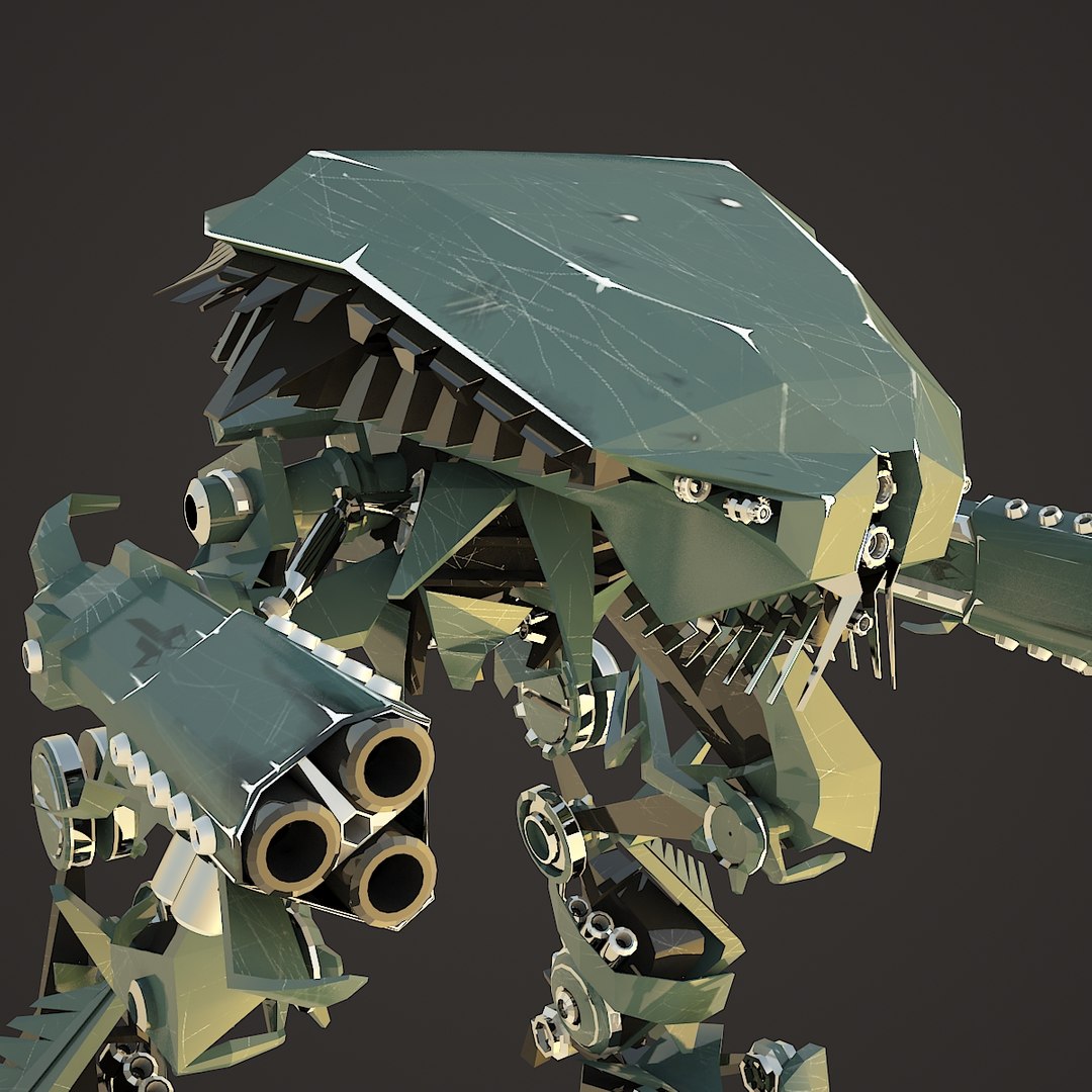 Alien Fighter Robot Rigged 3d Model