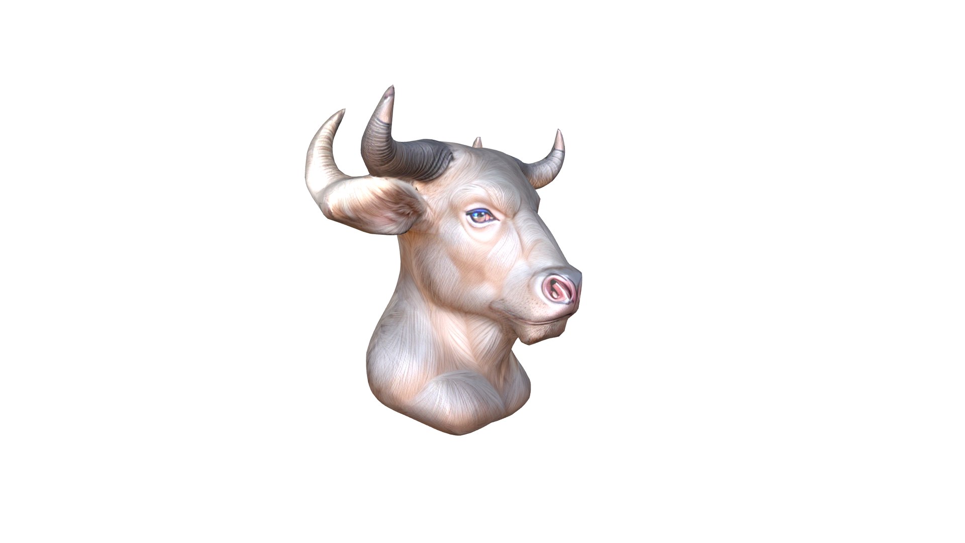 Bulky Anthropomorphic Bull 3D Model - TurboSquid 2218149