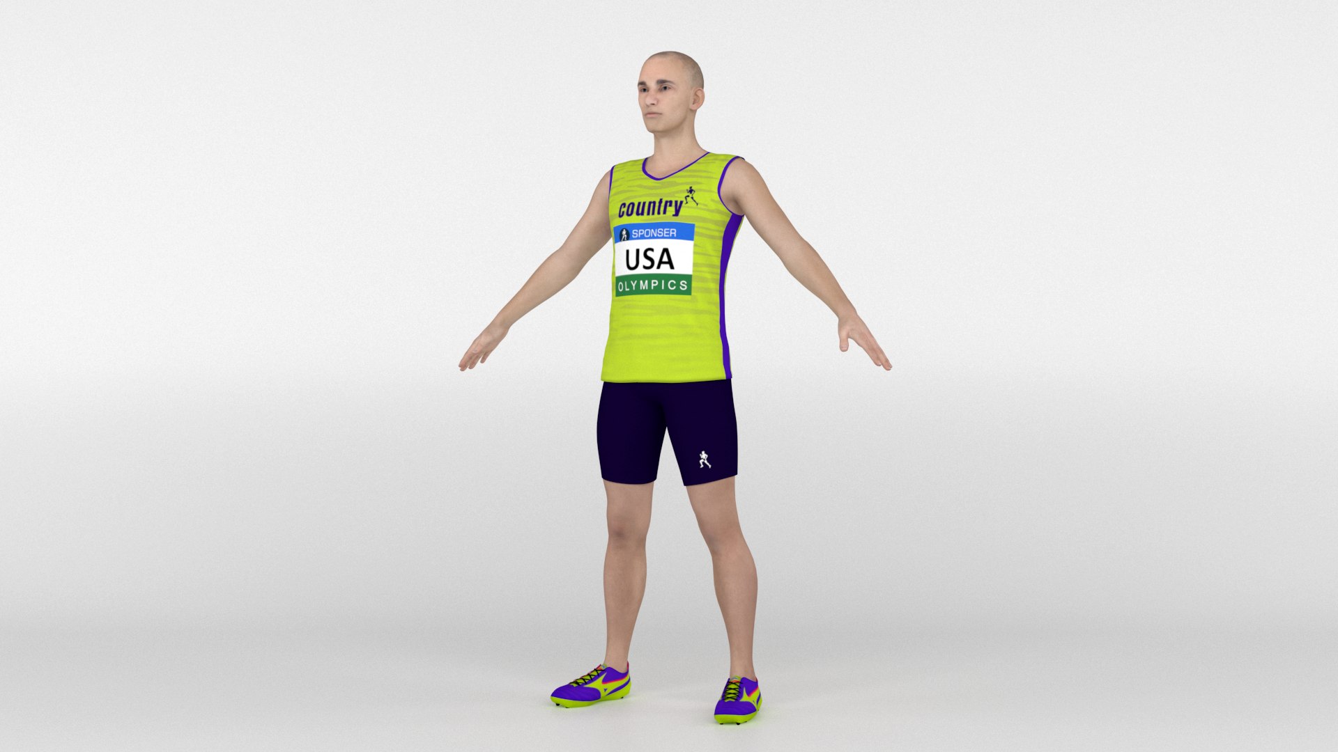 Athlete Runners 2 In 1 3D Model - TurboSquid 1764687